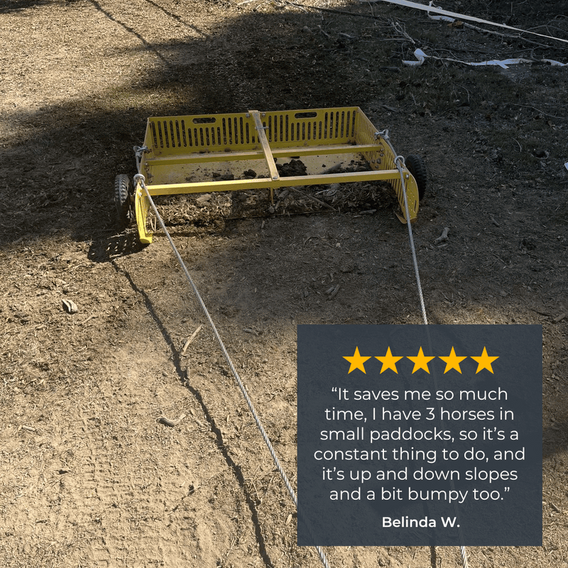 Scoop'N'Tow Manure Scooper / Paddock Field Cleaner + Trailer