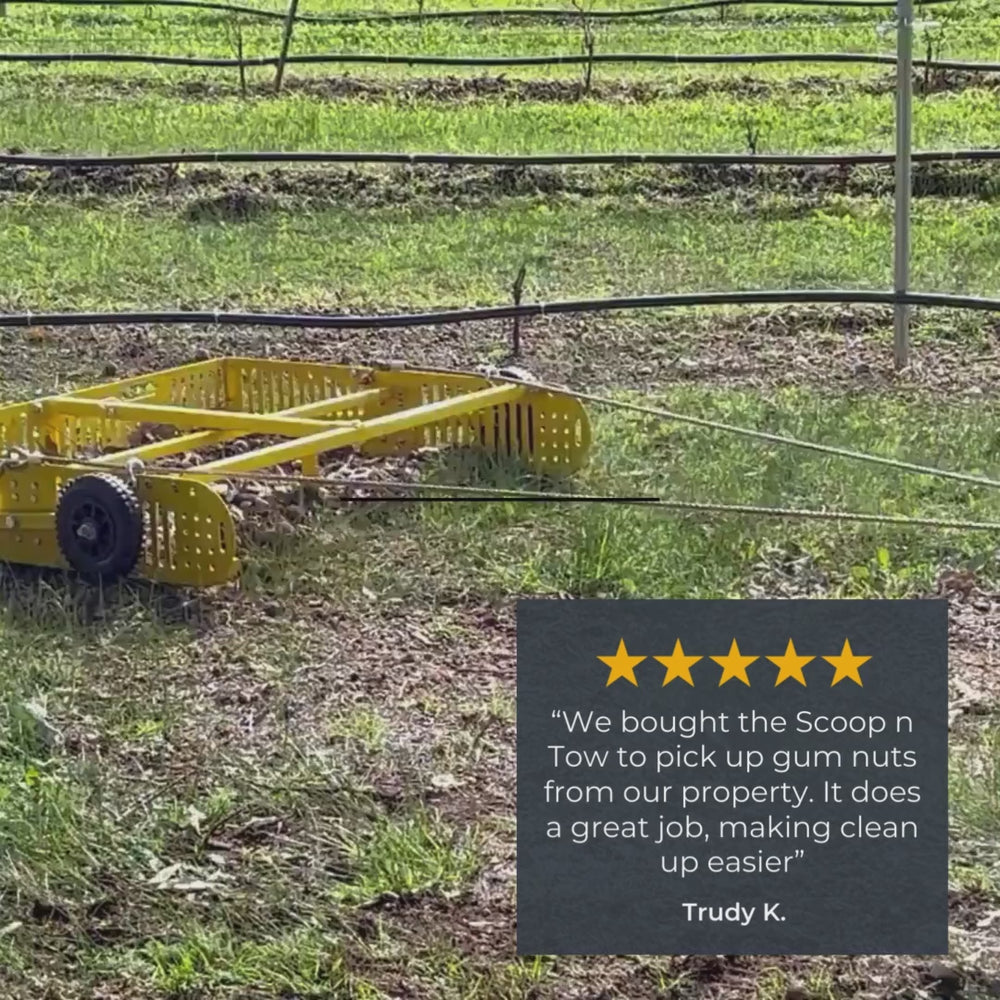 Scoop'N'Tow Manure Scooper / Paddock Field Cleaner + Trailer