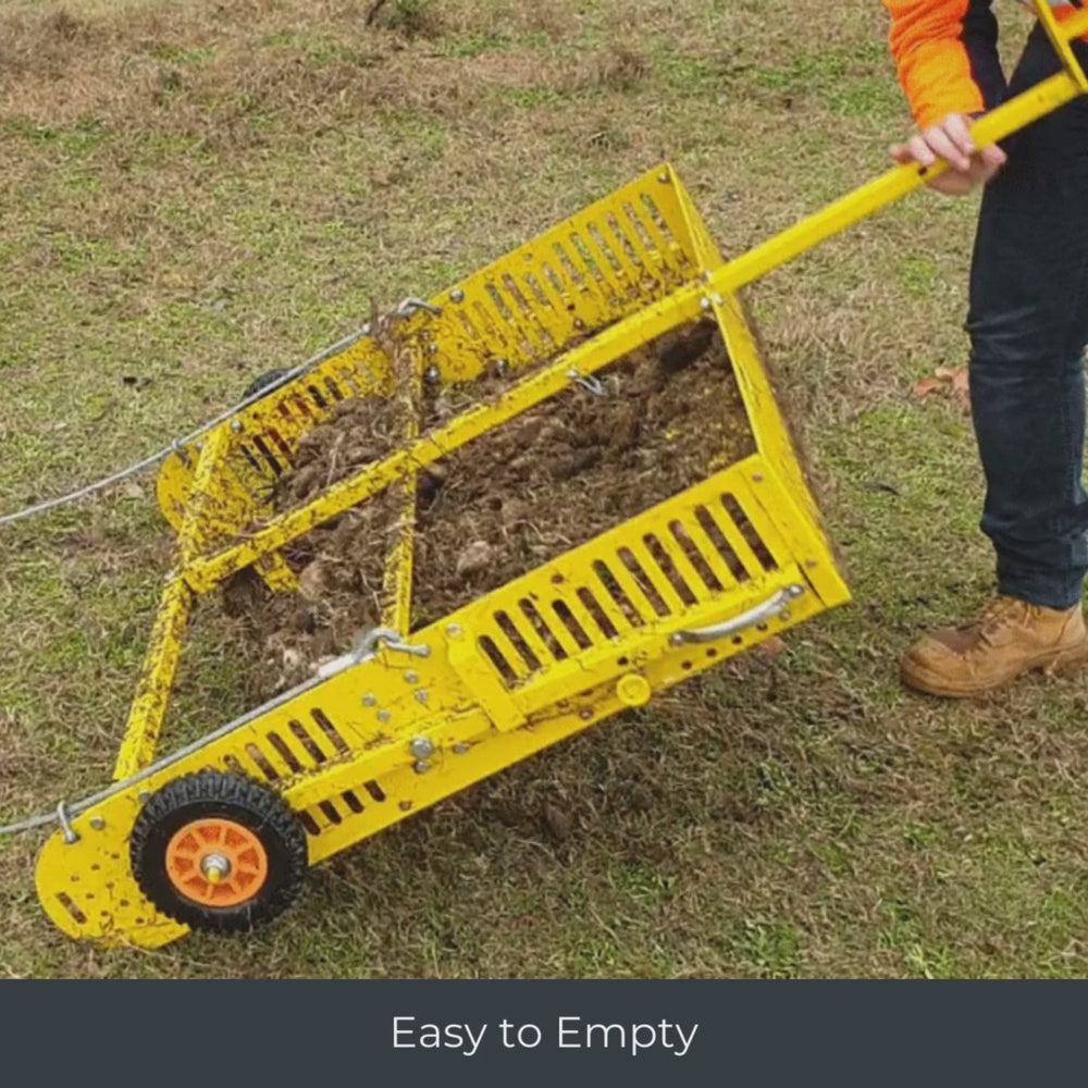 Scoop'N'Tow Manure Scooper / Paddock Field Cleaner + Trailer
